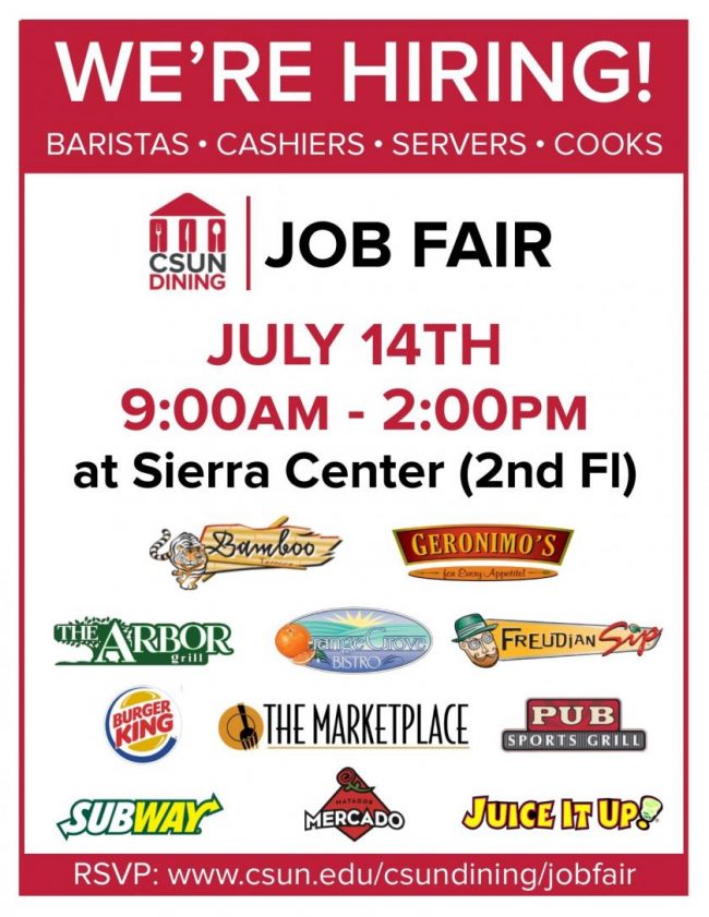 CSUN Dining Job Fair – Daily Sundial