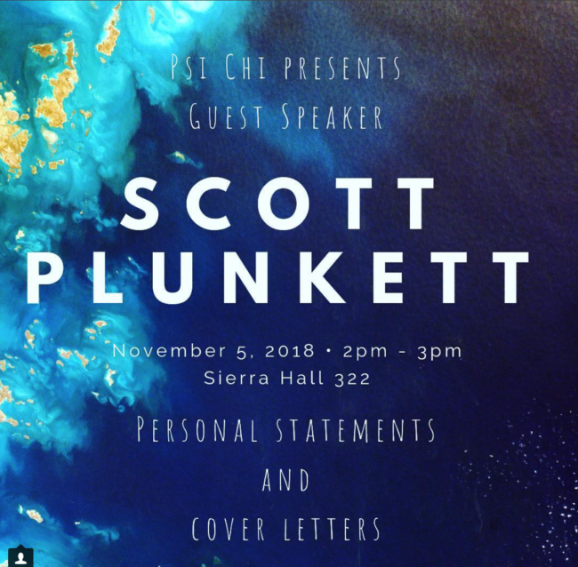 Personal Statements + Cover Letters Psi Chi & Dr. Plunkett – Daily Sundial