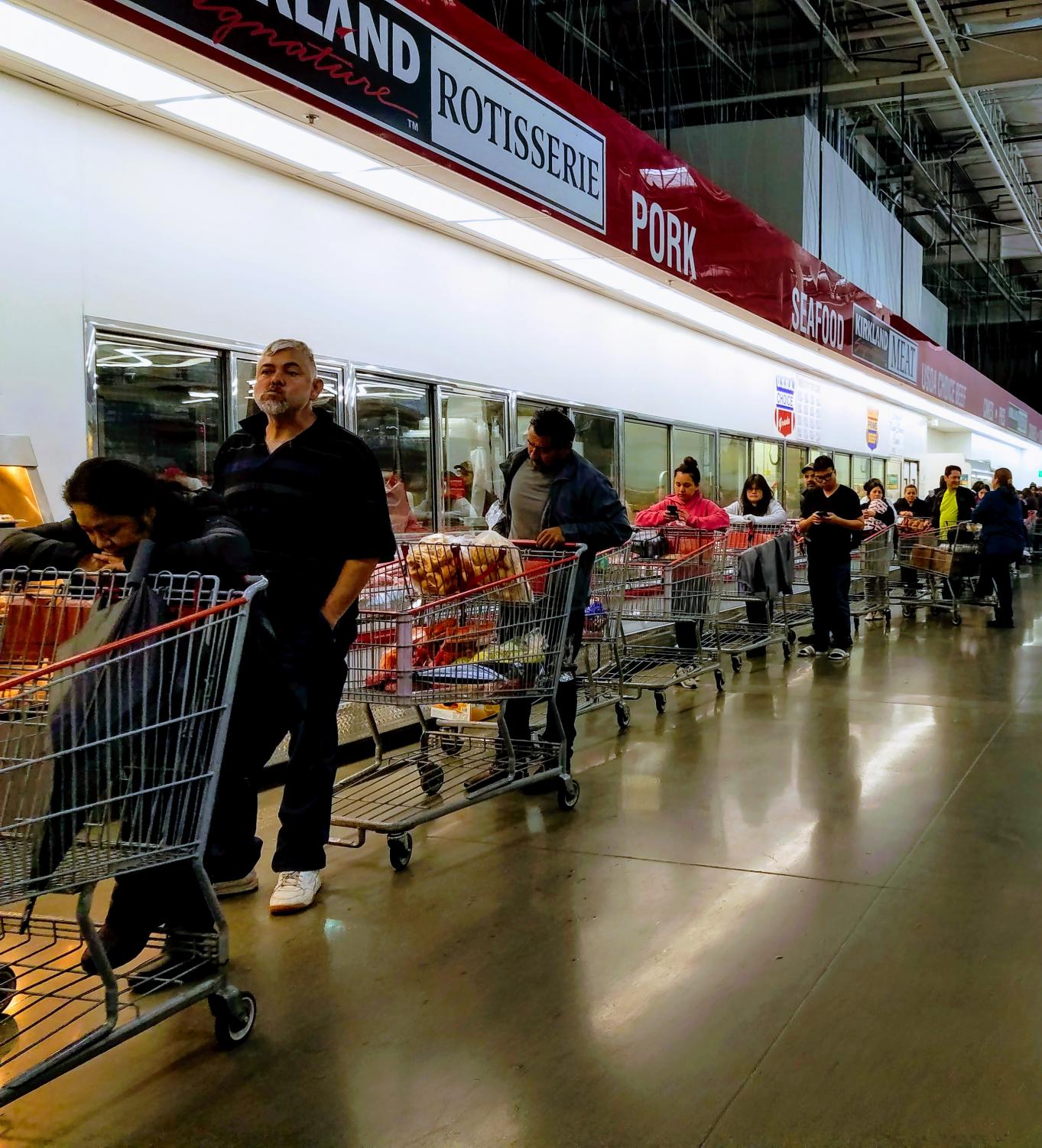 Grocery shopping during the first weekend of the COVID-19 pandemic ...