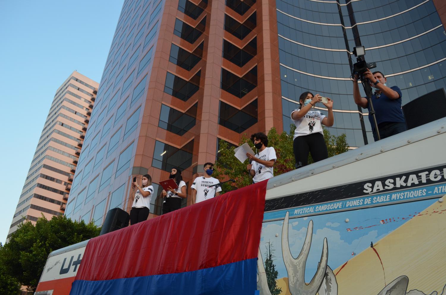 Hundreds protest against Azerbaijan’s aggression toward Armenia and ...