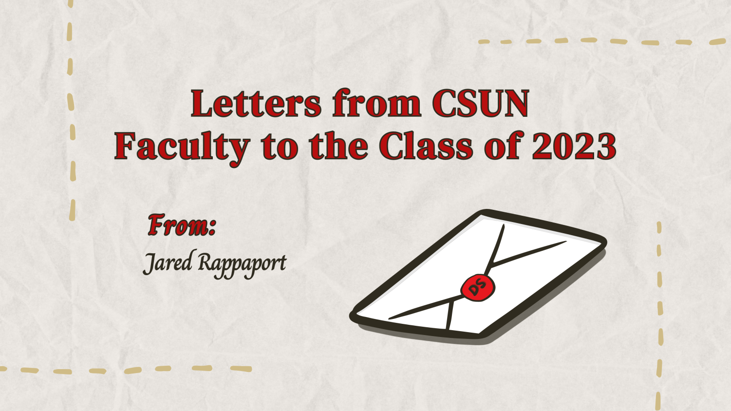 Graduation letters: Jared Rappaport – Daily Sundial