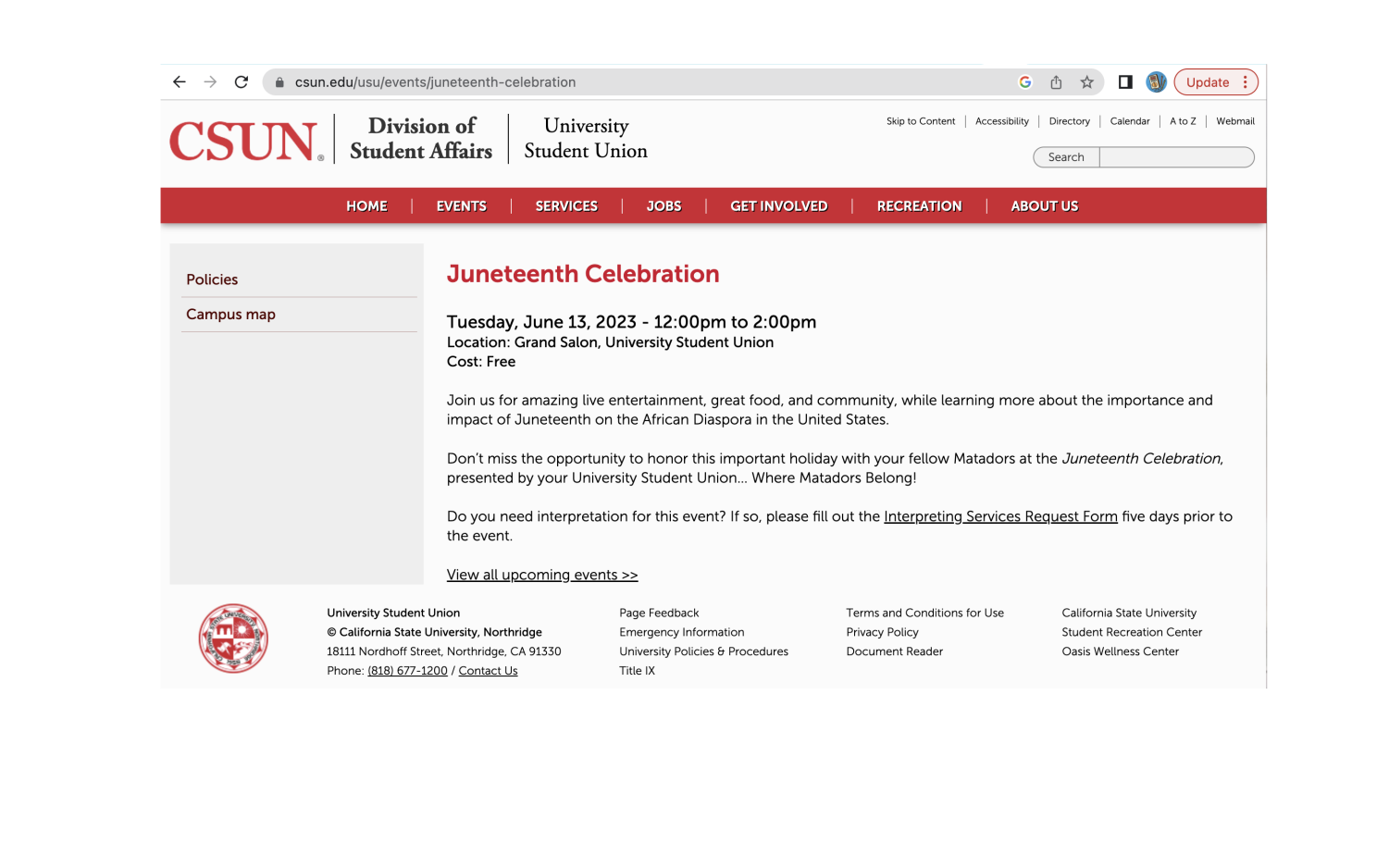 Brief: CSUN cancels Juneteenth event – Daily Sundial