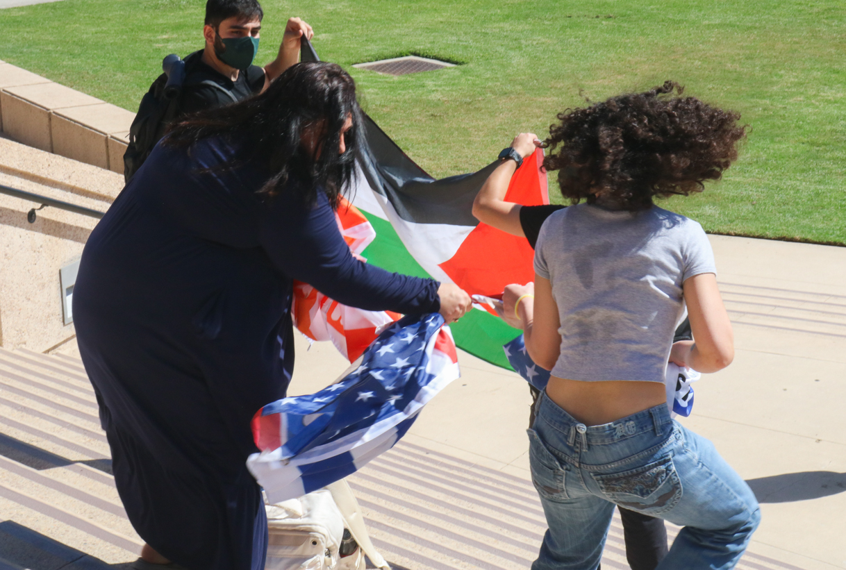 Pro-Palestine and pro-Israel protesters clash during walkout – Daily ...